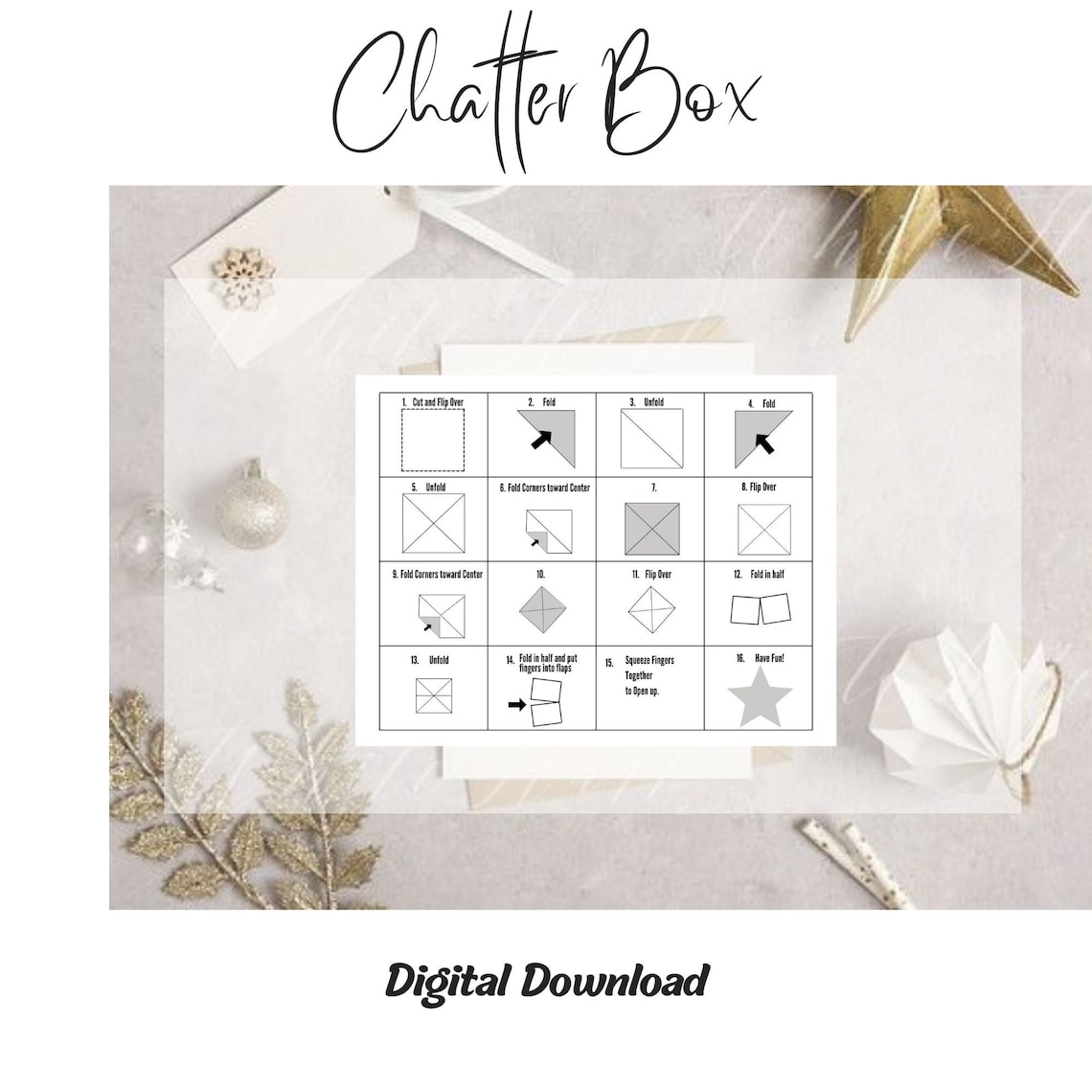 Christmas Symbol Chatterbox Printable | Christmas Chatterbox | Which ...
