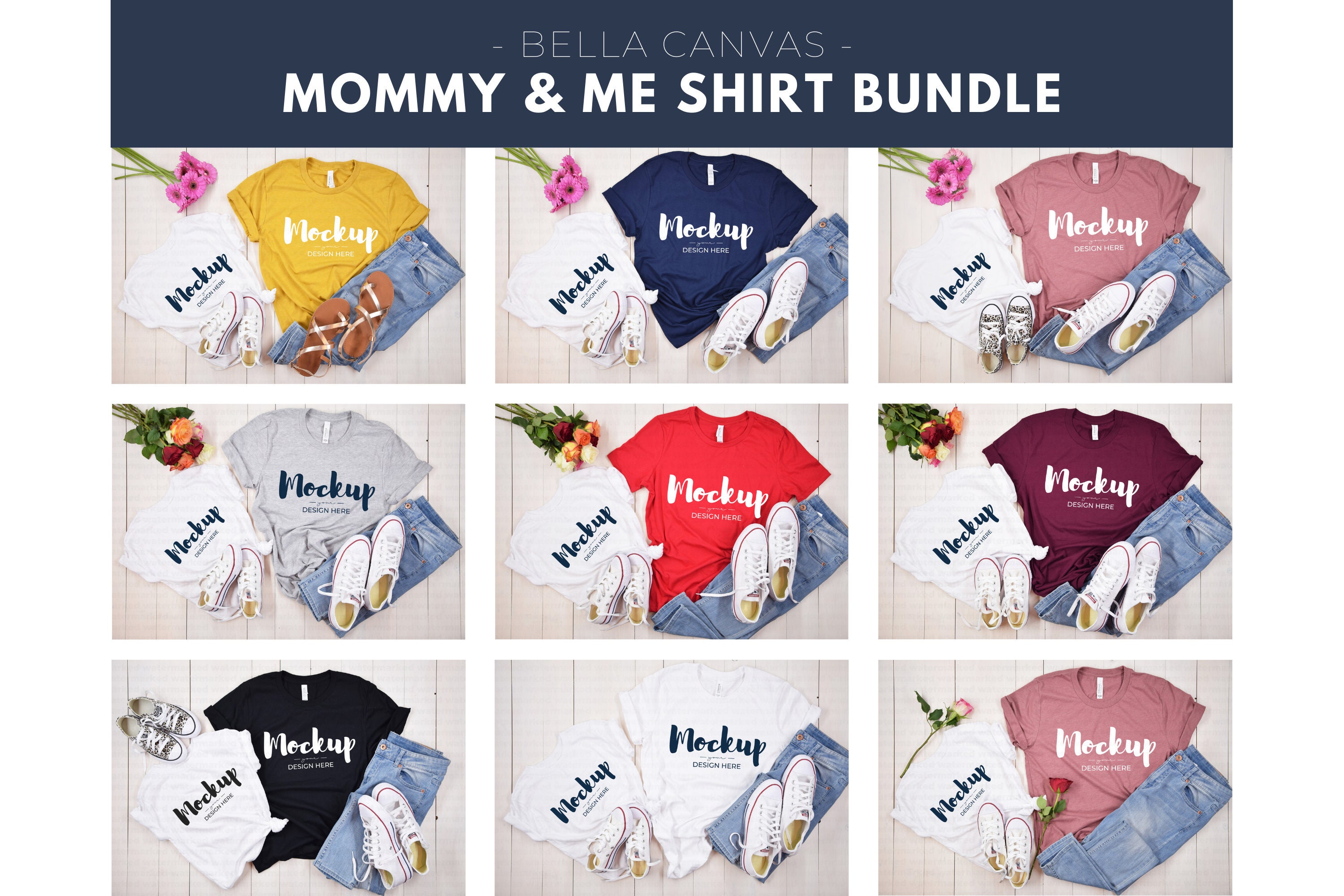 Mommy and Me Mock up Bundle Mockup Bundle Mother Daughter - Etsy.de