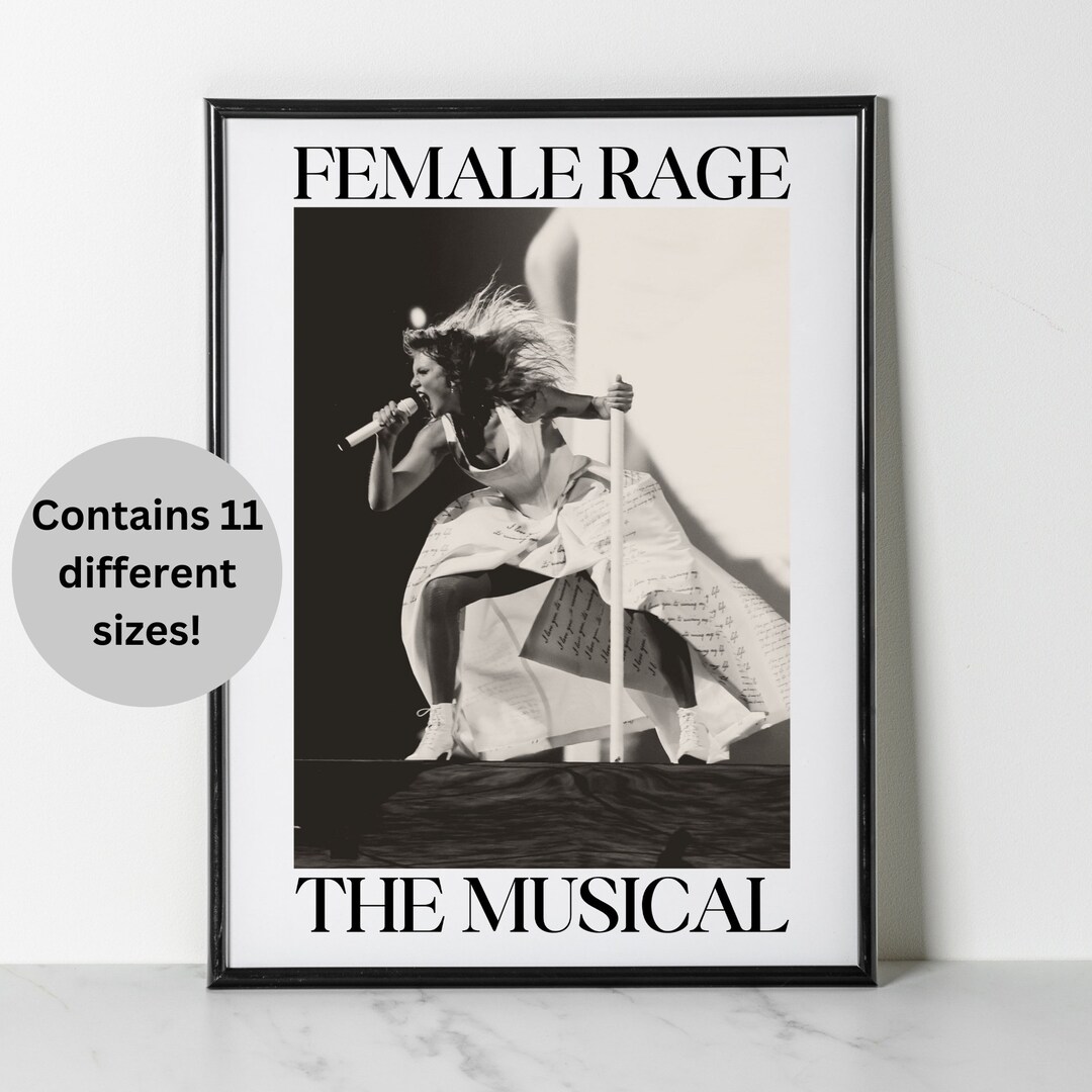 Female Rage the Musical, TTPD Poster, the Eras Tour Poster, Taylor ...