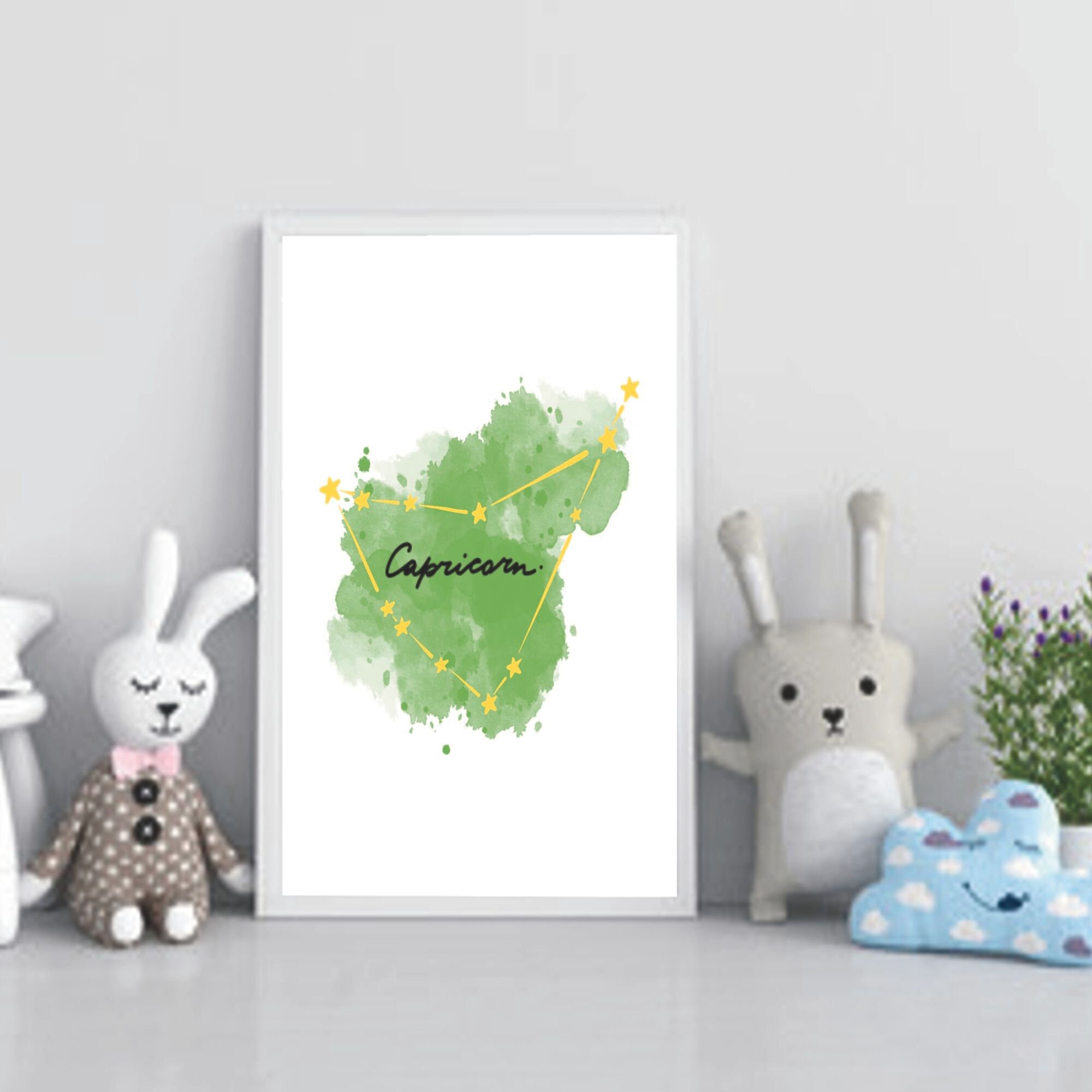 Capricorn Zodiac Print Custom Star Sign Zodiac Gifts Baby - Etsy