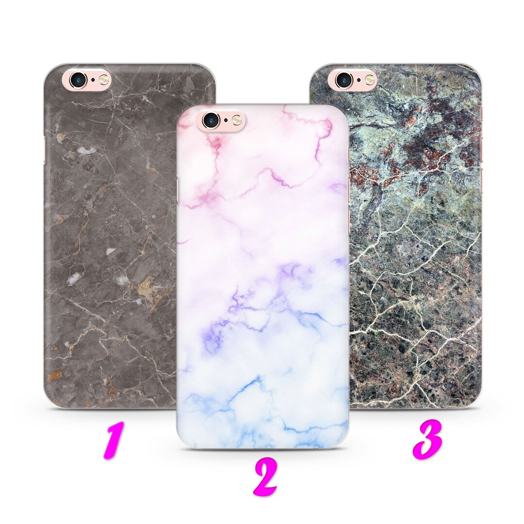 MARBLE Stone 3 iPhone 4 5 SE 1 2 3 Gen 6 7 8 X S Max Plus XR Thin Case ...
