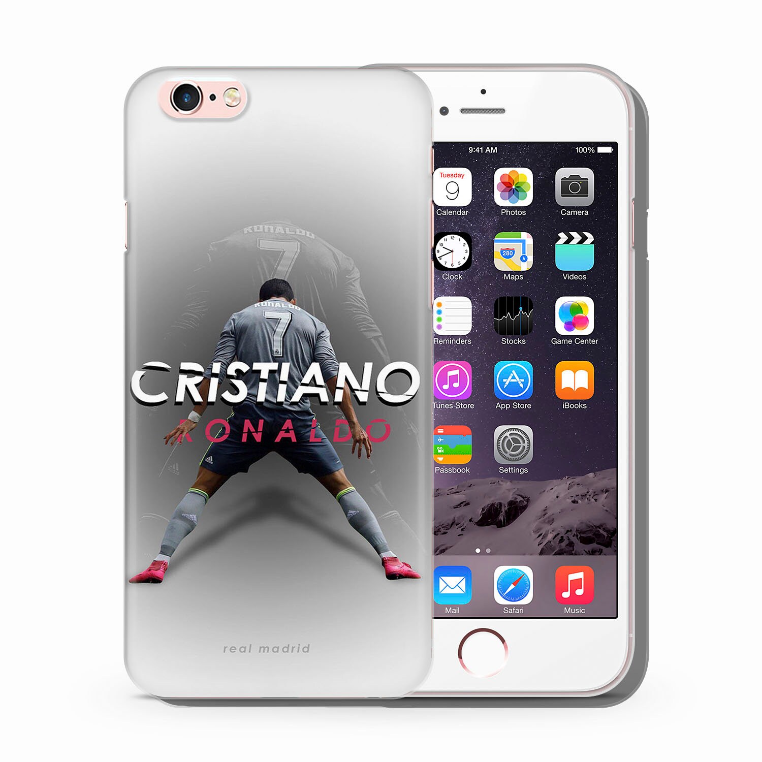 Cristiano RONALDO iPhone 4 5 SE 1 2 3 Gen 6 7 8 X S Max Plus XR Thin ...