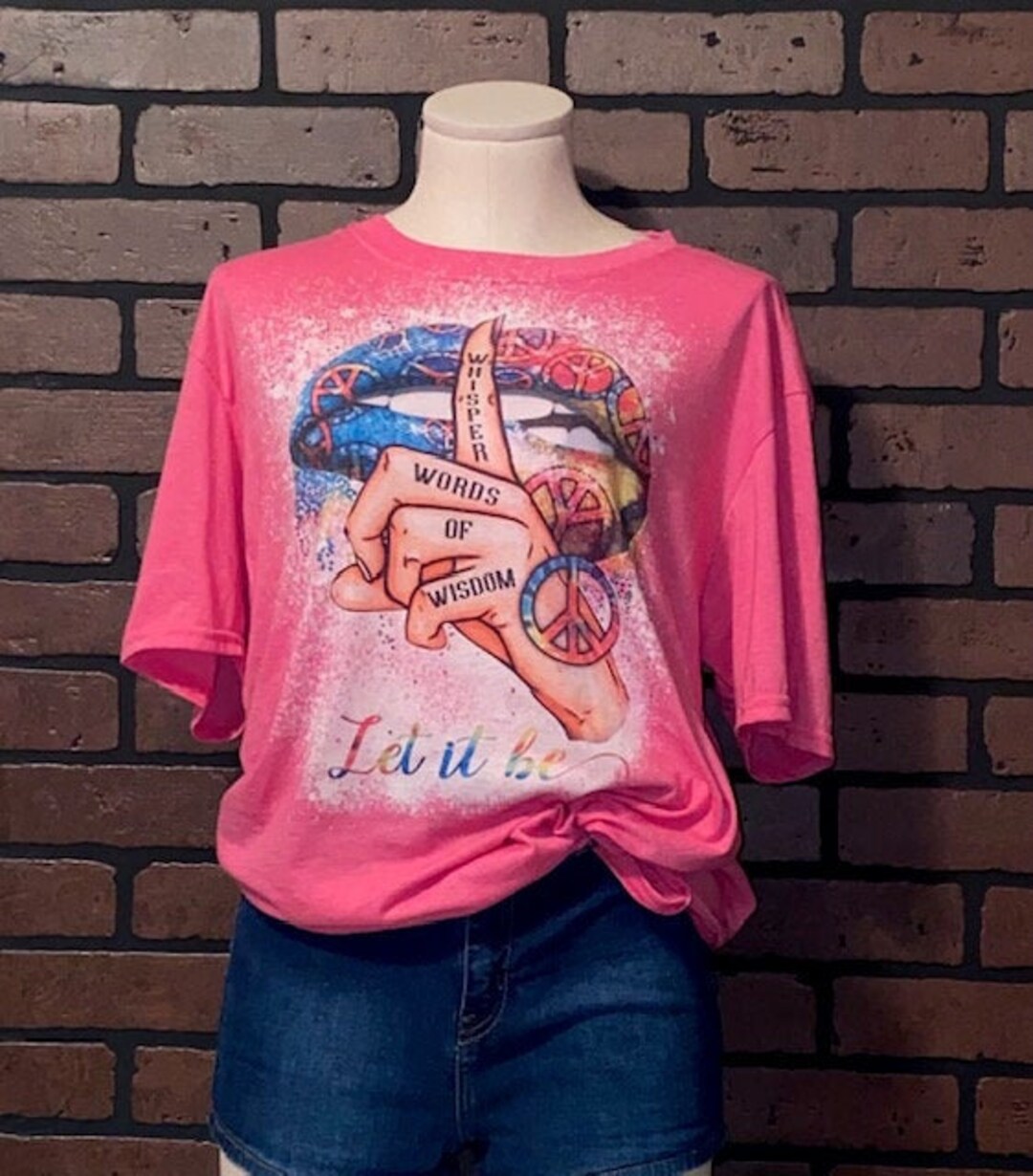 Let It Be Tee || Peace || Lips|| Beatles || Whisper Words of Wisdom ...