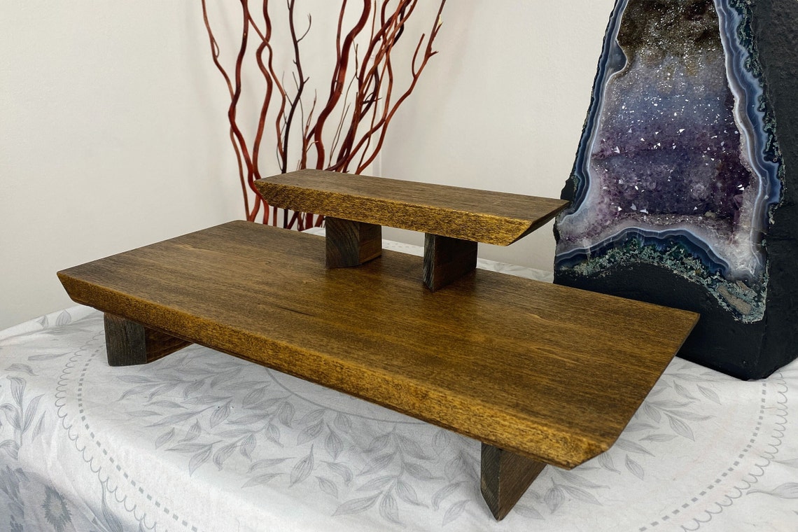 Wooden Spiritual Altar Small 2-tier the Dhyāna - Etsy