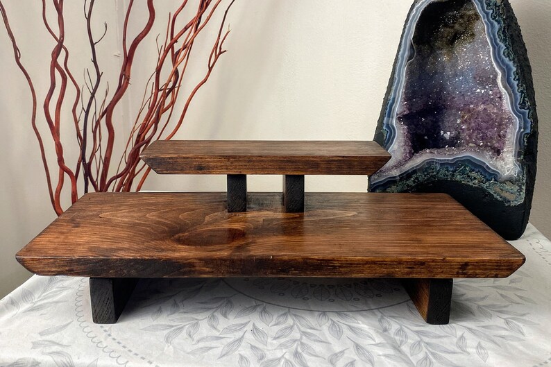 Wooden Spiritual Altar Small 2-tier the Dhyāna - Etsy