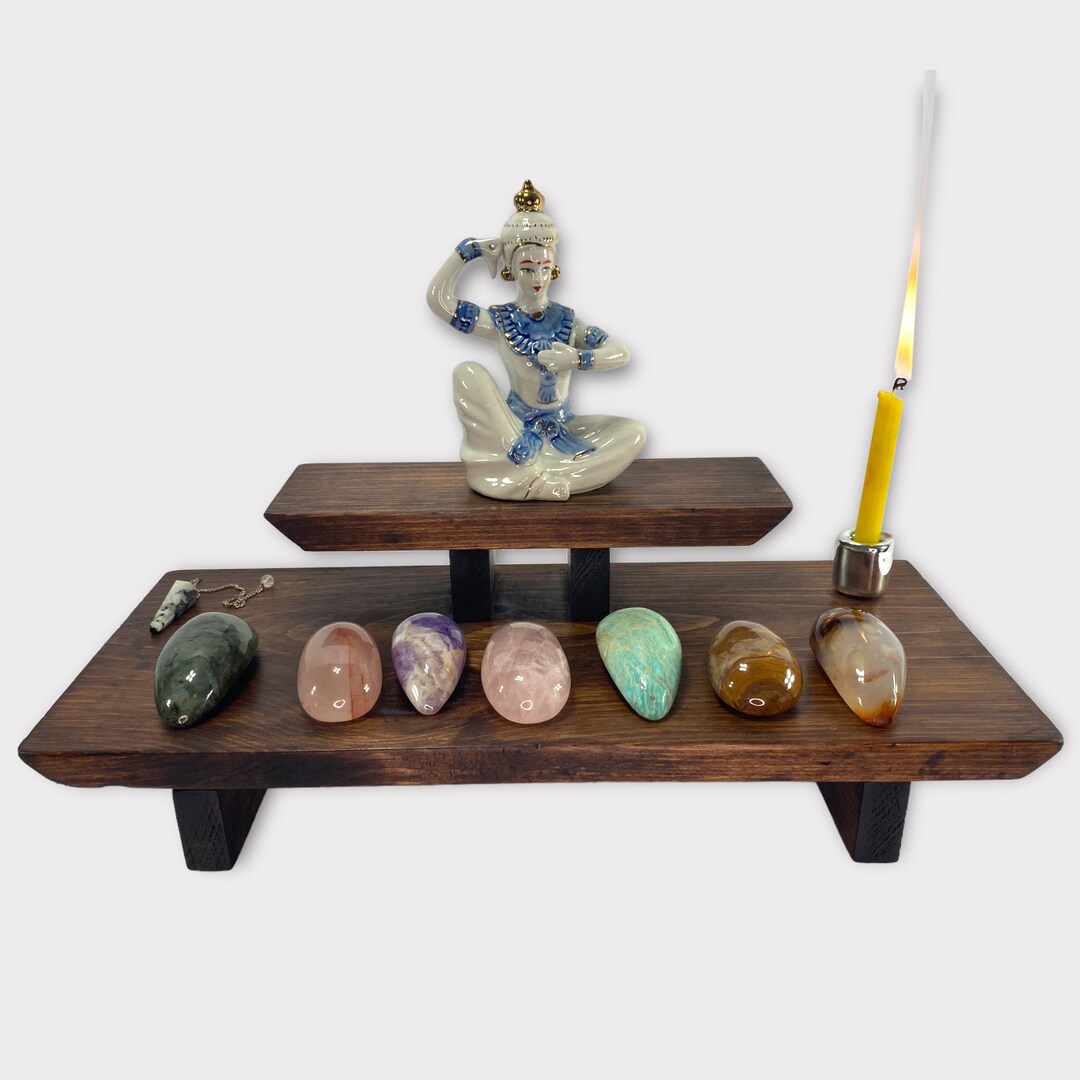 Wooden Spiritual Altar Small 2-tier the Dhyāna - Etsy