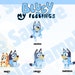 Blue Dog Bluey Inspired Toddler Feelings and Needs Develomental Chart ...