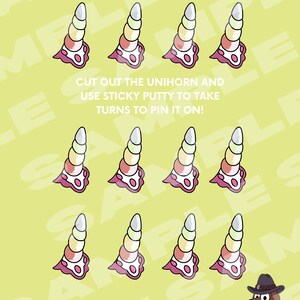 Pin the Tail on the Unipony bluey Bingo Buttermilk Inspired Party Game ...