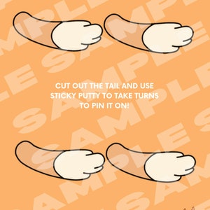 Pin the Tail on the Orange Dog bluey Bingo Inspired Party Game for Kids ...