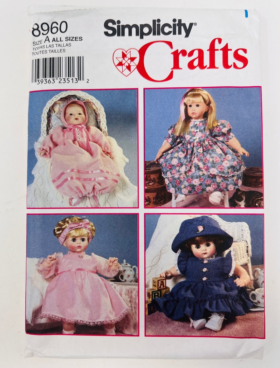 Simplicity Crafts 8960 Baby Doll Clothes for 12" - 22" Dolls Dresses ...