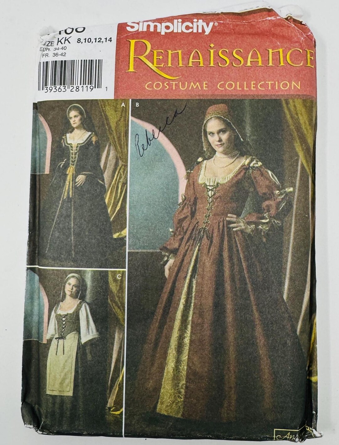 Simplicity 4488 Misses' Sewing Pattern Renaissance Costumes Size 8, 10 ...