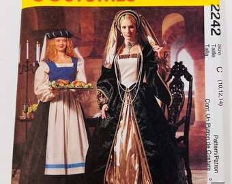 Simplicity7756 Misses' Sewing Pattern Renaissance Costumes Size 10, 12 ...