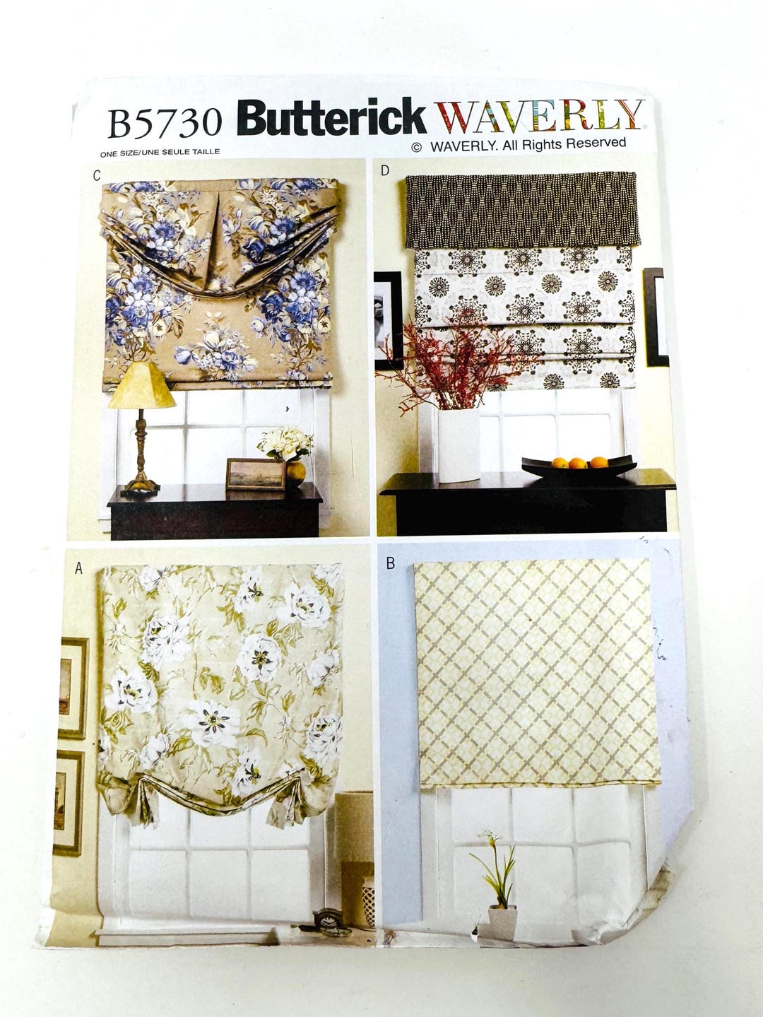 Butterick Waverly Home Decorating Sewing Pattern 5730 Window Essentials ...