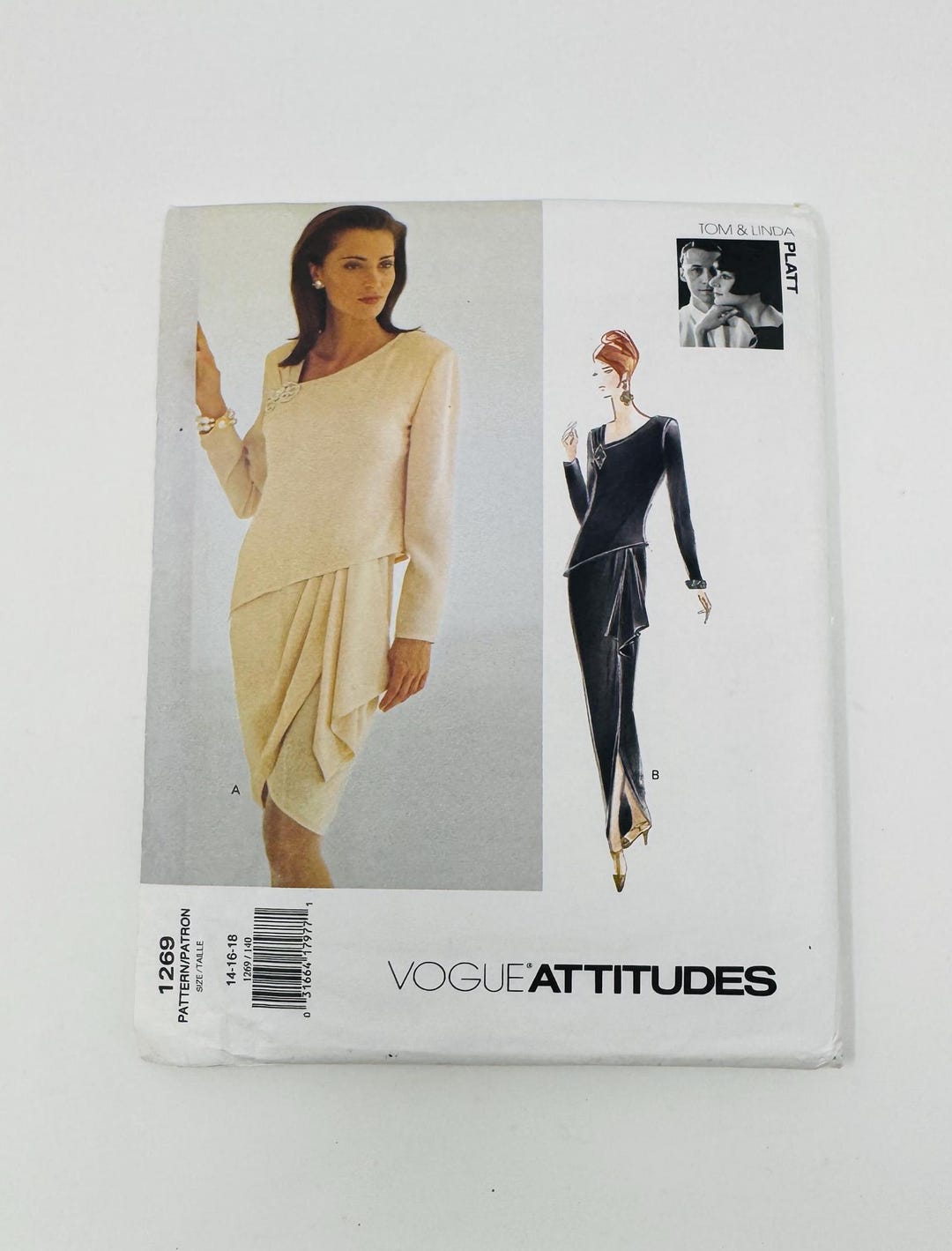 Vogue Attitudes 1269 Sewing Pattern Misses' Dress Size 14, 16, 18 Uncut ...