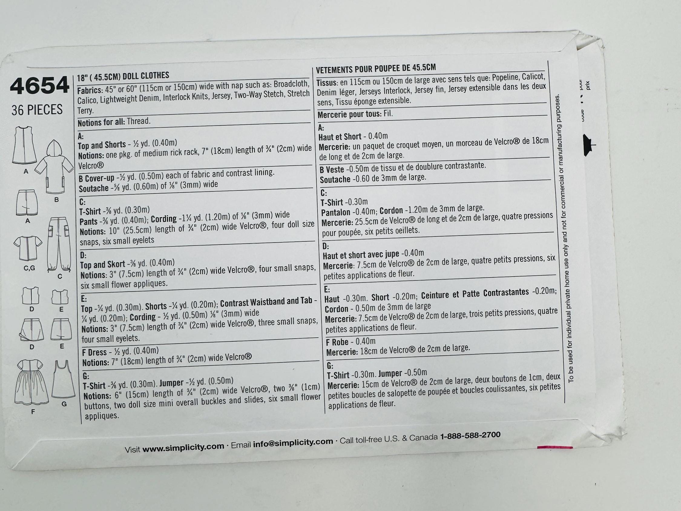 Simplicity Crafts 4654 Doll Clothes for 18" Dolls Casual and Dresses ...