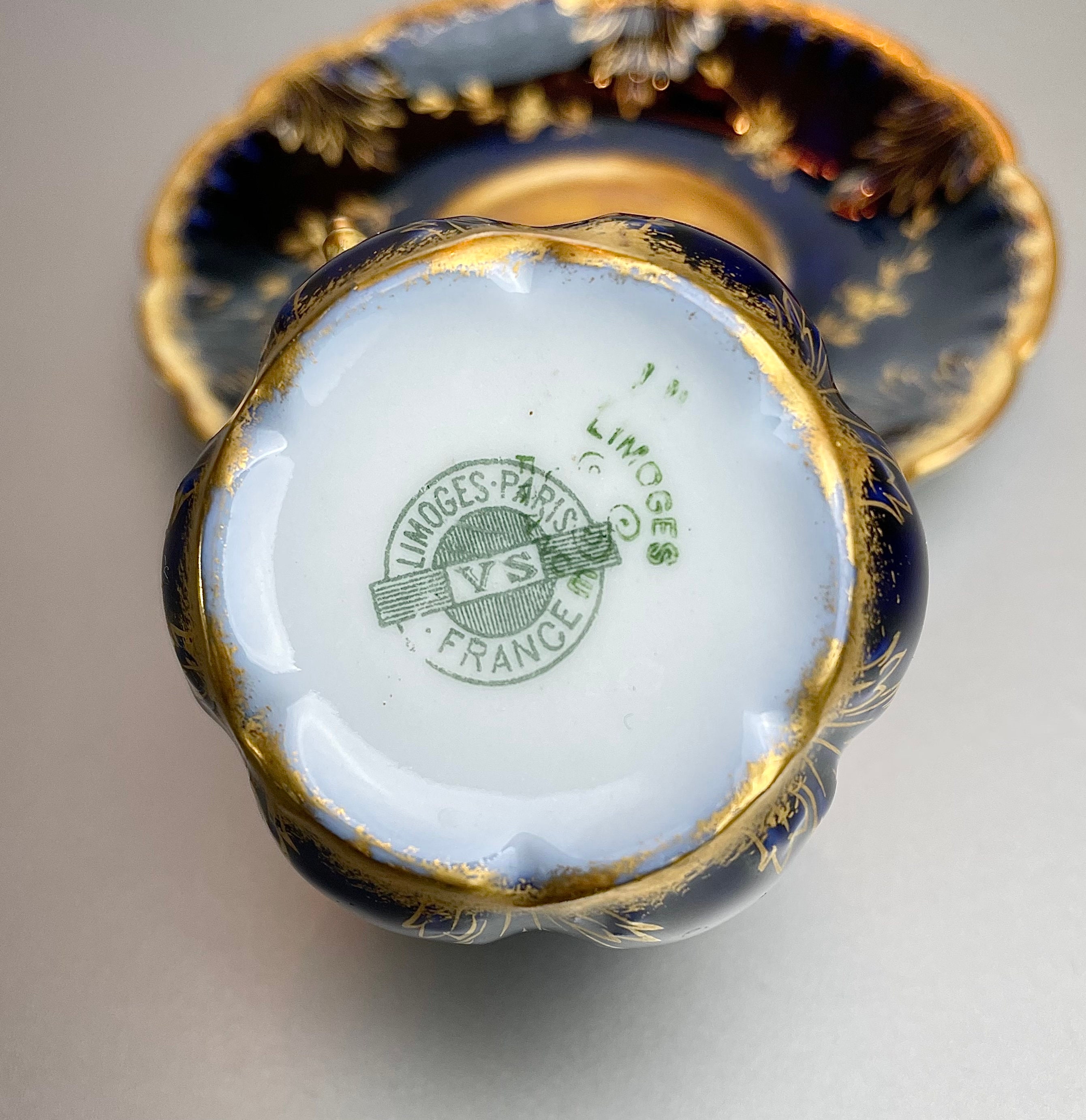 Stunning Antique Limoges France Cobalt Enameled Demitasse - Etsy