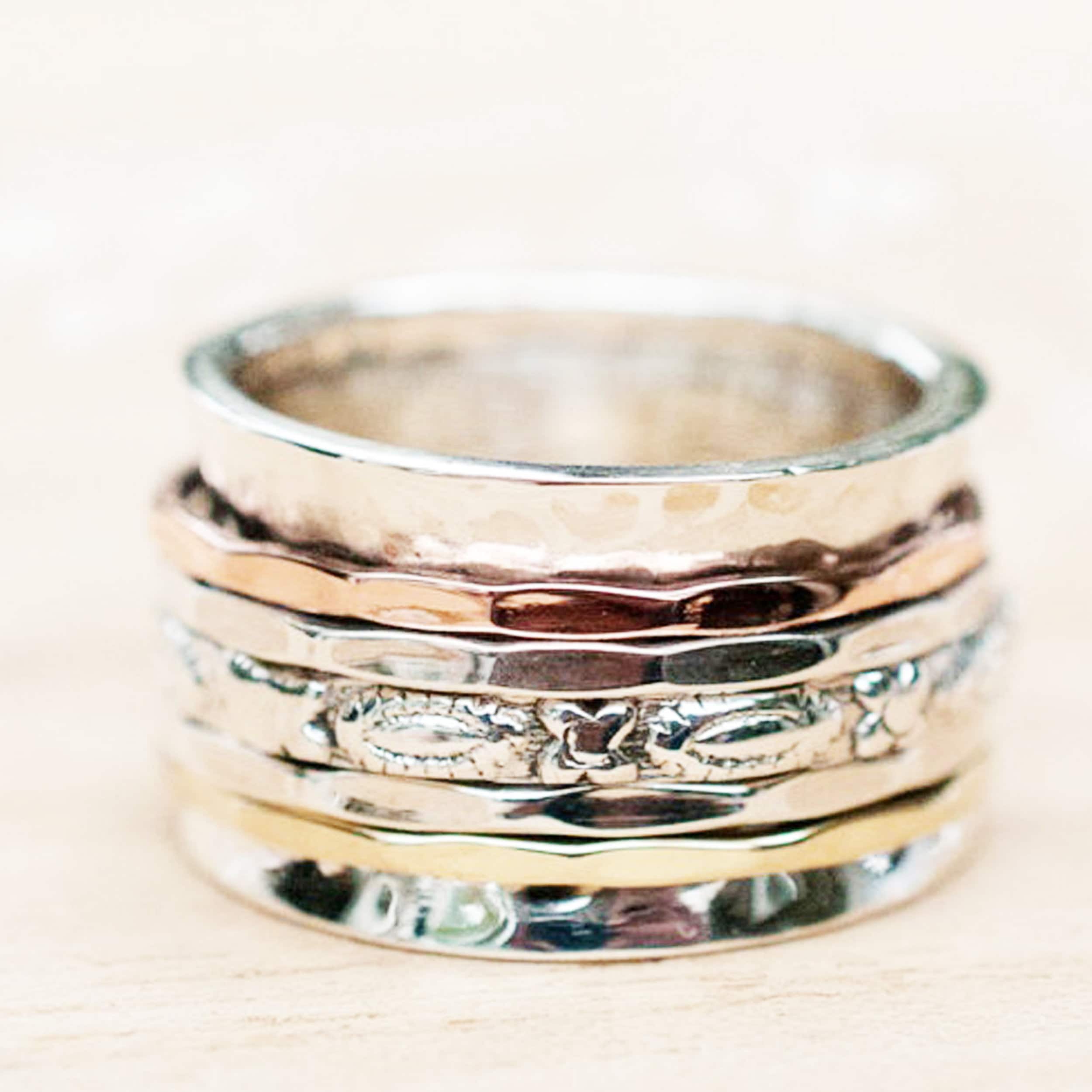 925 Sterling Silver Spinner Ring Meditation Ring Handmade | Etsy