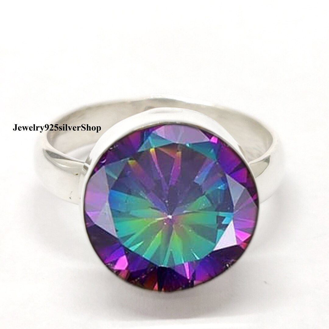 Mystic Topaz Ring 925 Sterling Silver Ring Mystic Topaz - Etsy