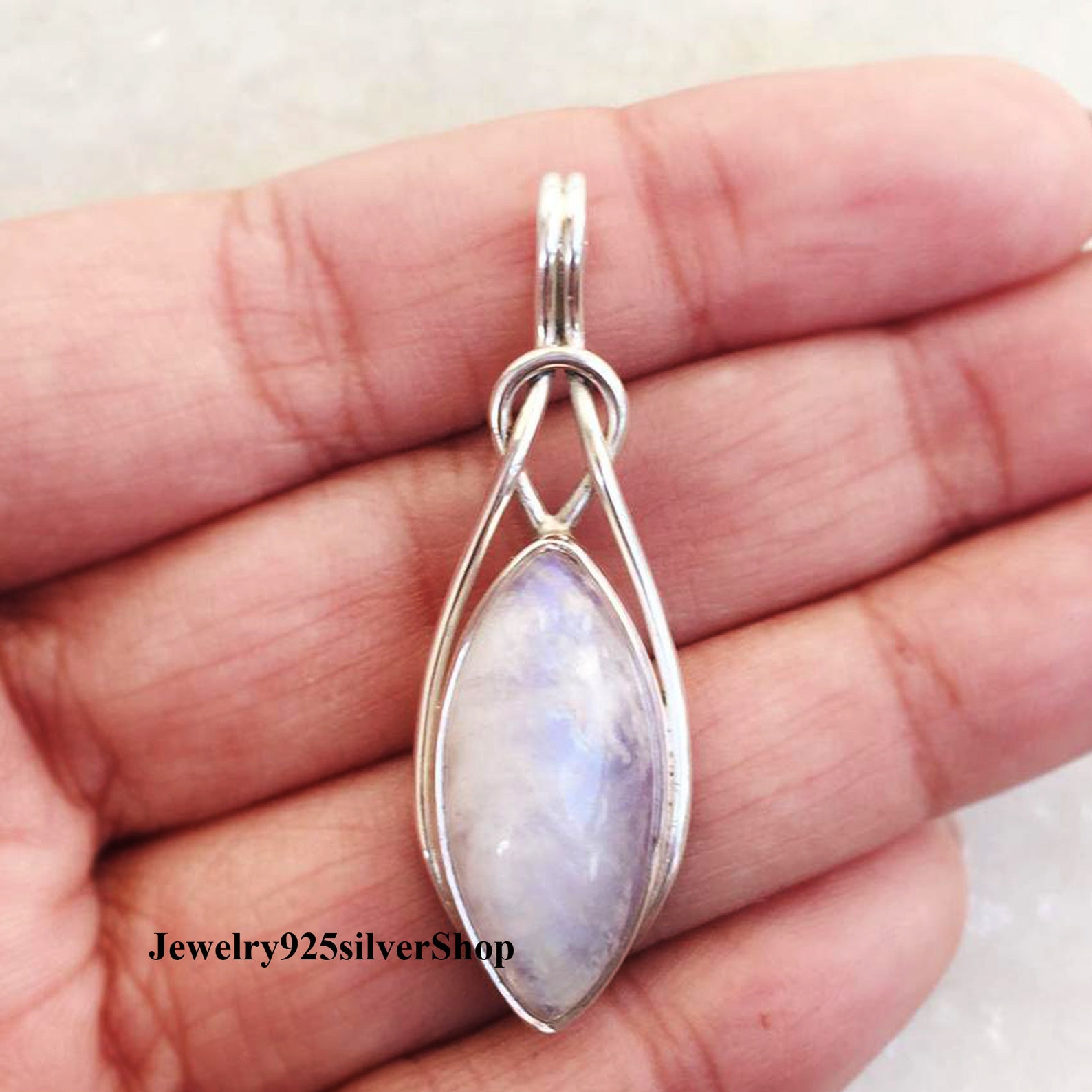 Rainbow Moonstone 925 Solid Sterling Silver Handmade - Etsy