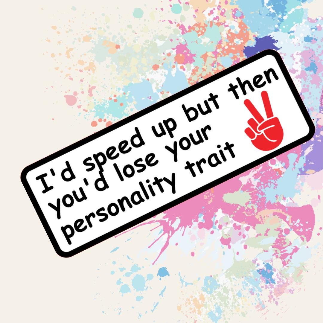 Funny Student Driver Bumper Magnet | 'personality Trait' Joke - Etsy