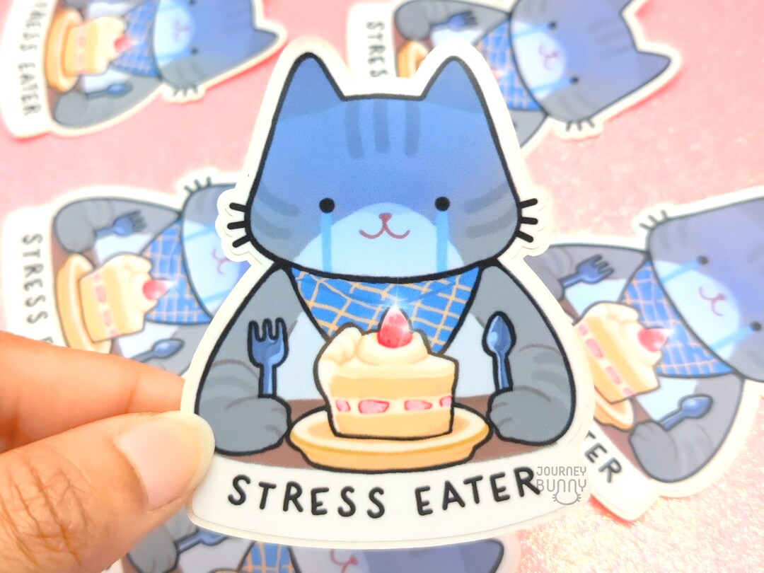 Stress Eater Vinyl Sticker / Waterproof / UV Resistant / Decal - Etsy