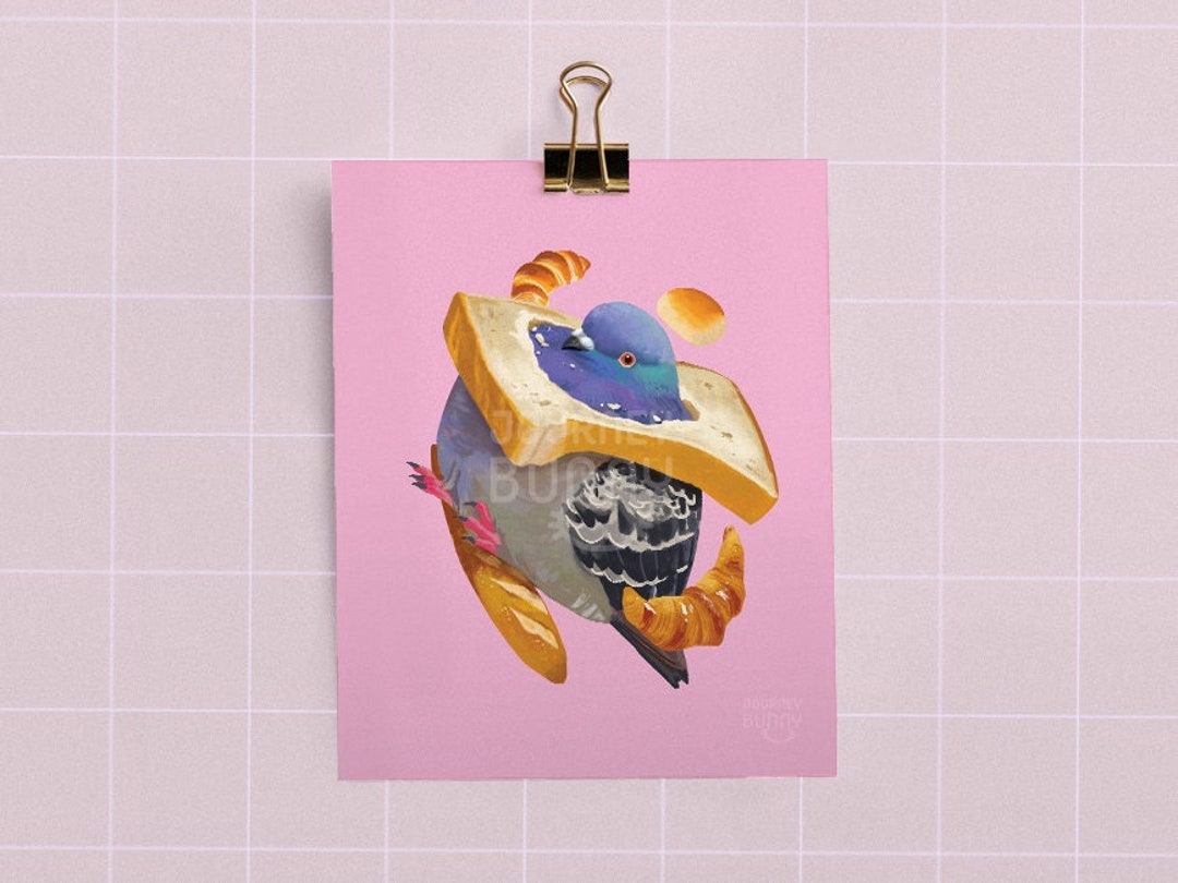 Bread Pigeon Print | 8 X 10 Inch | Print Only - Etsy