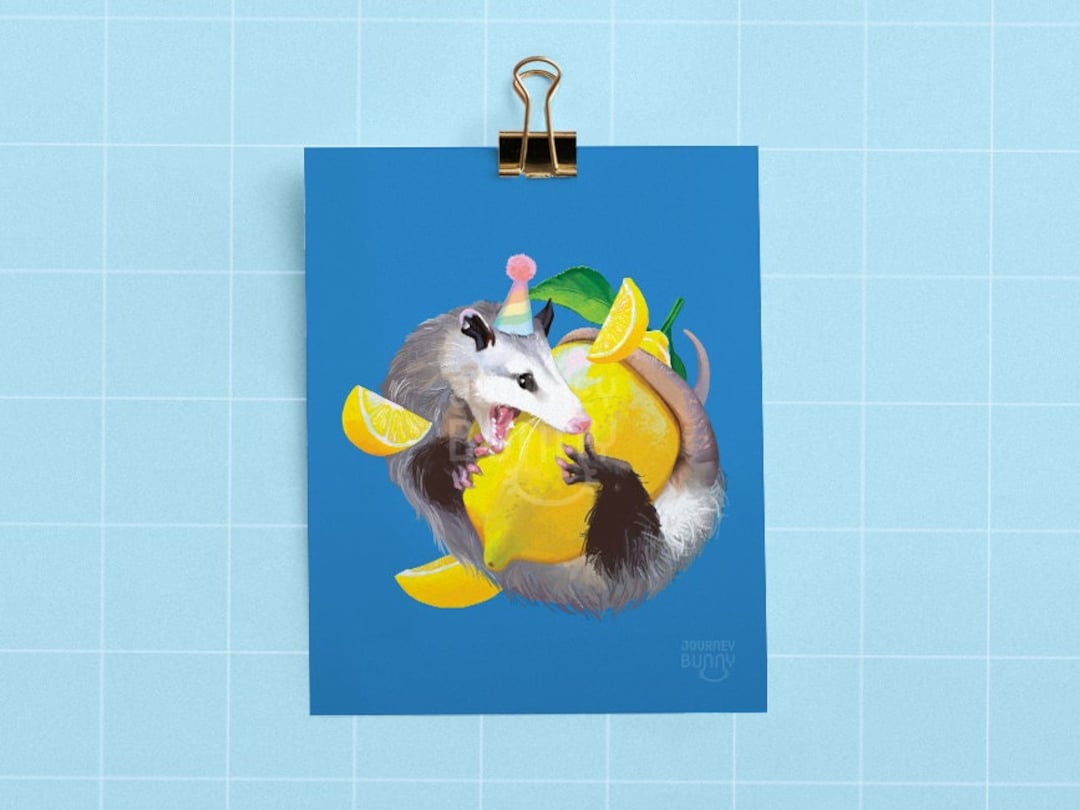 Lemon Possum Print | 8 X 10 Inch | Print Only - Etsy