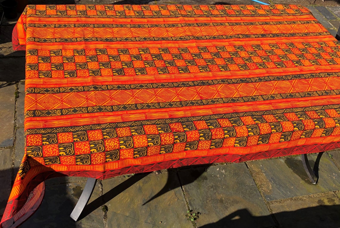Elephant Tablecloth 230cm Handmade in Zimbabwe - Etsy