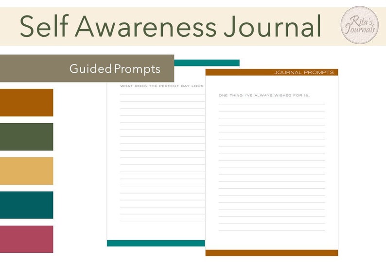 Self Awareness Journal, Guided Journal for Reflection and Personal ...