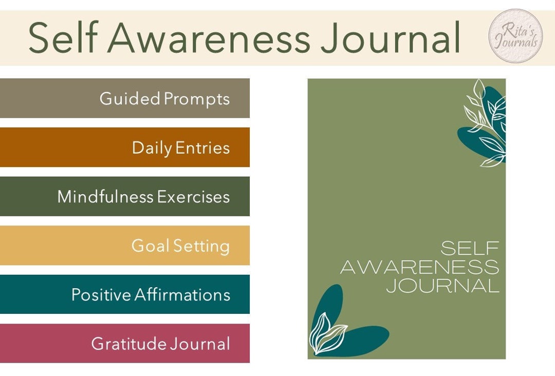 Self Awareness Journal, Guided Journal for Reflection and Personal ...