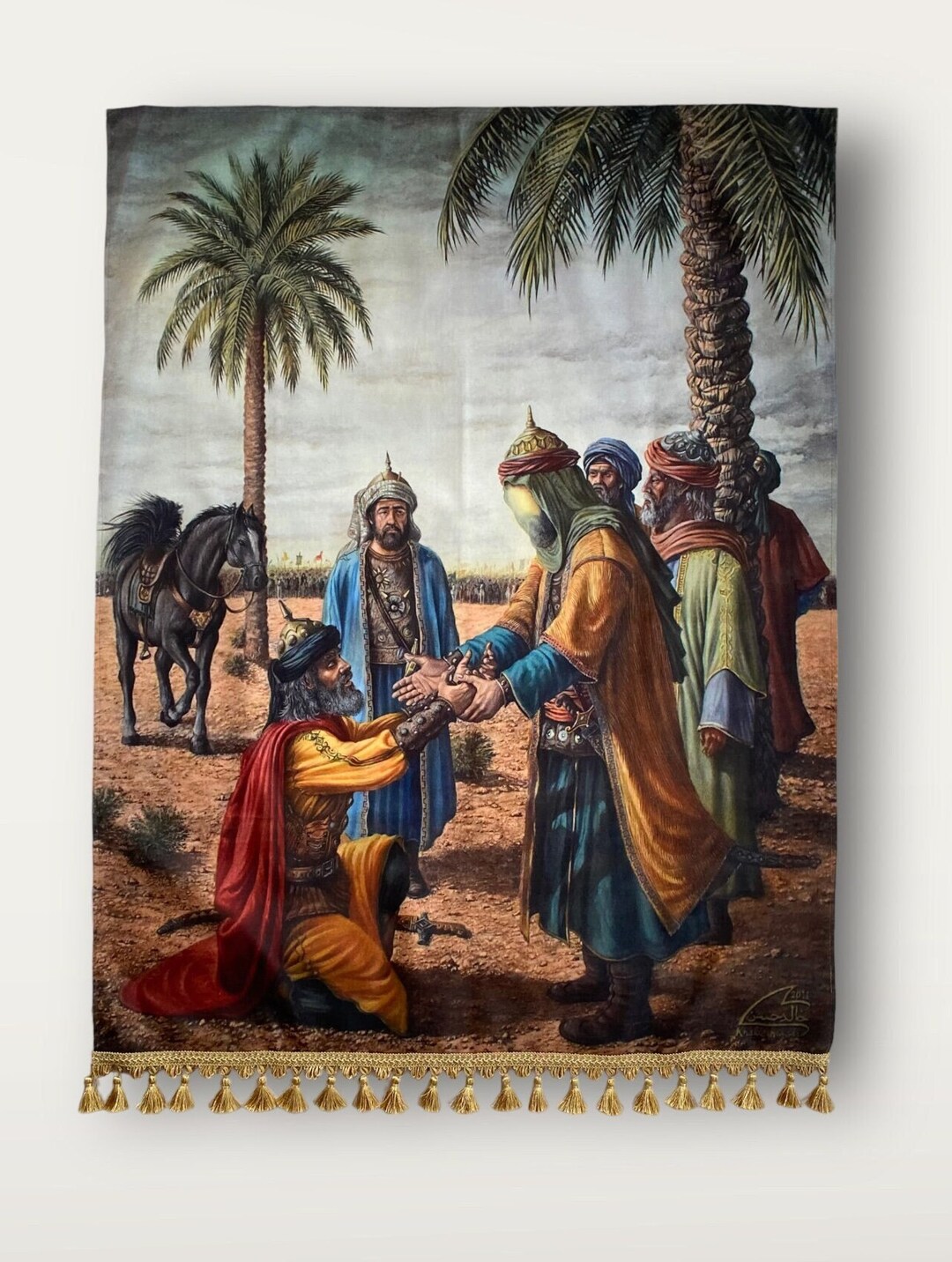 Al-hurr Solemnly Pleaded to Hussain for Forgiveness, Banner, 42”X54” - Etsy