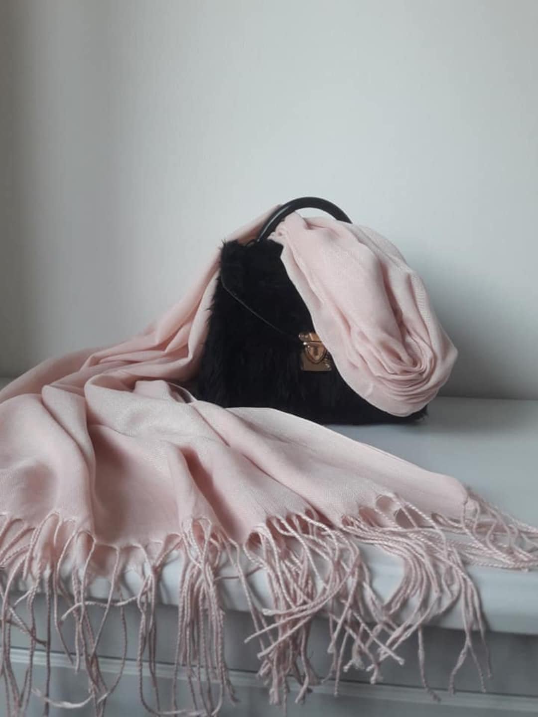 Light Pink Scarf Long Scarf Cotton Scarf Soft Scarf Christmas Gift - Etsy