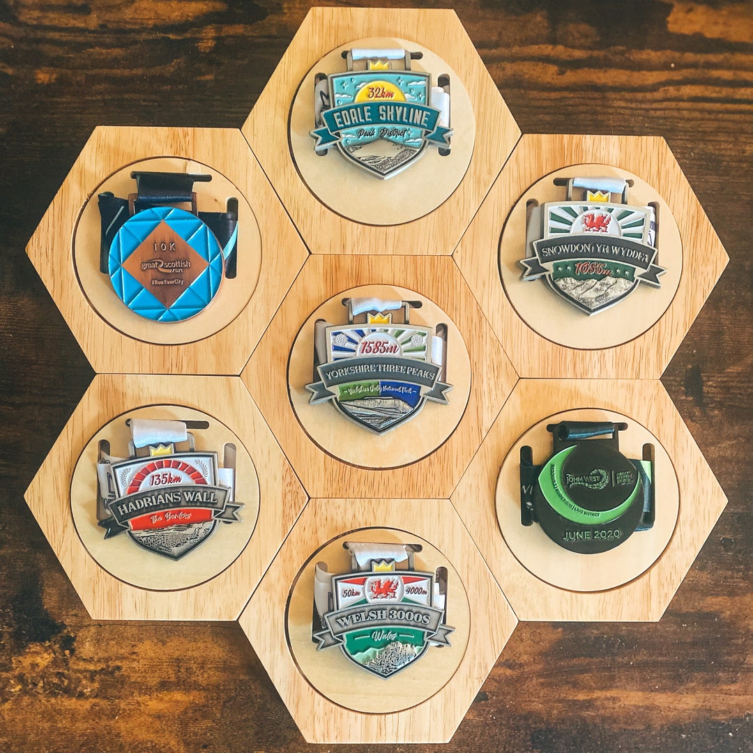 1-15 porta medallas en forma de panal / Percha / Exhibidor montado en ...