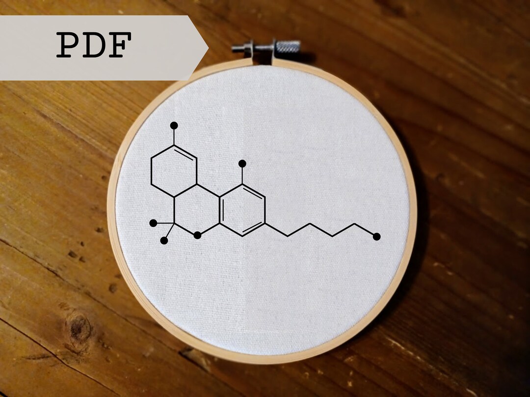 Embroidery Digital Patterns - Molecules, Set of 4 - Serotonin, Dopamine ...