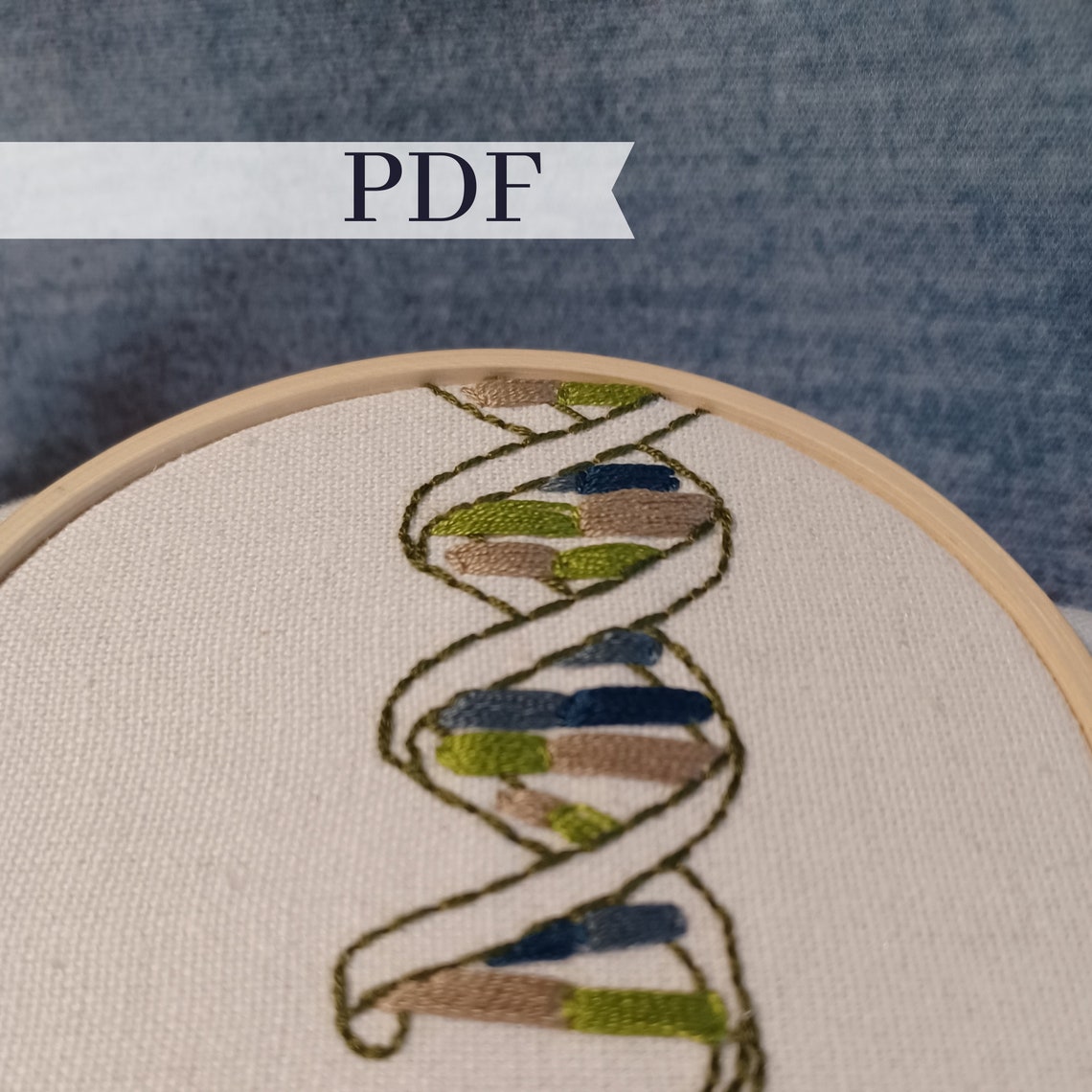Embroidery Digital Pattern DNA, Biology - Etsy