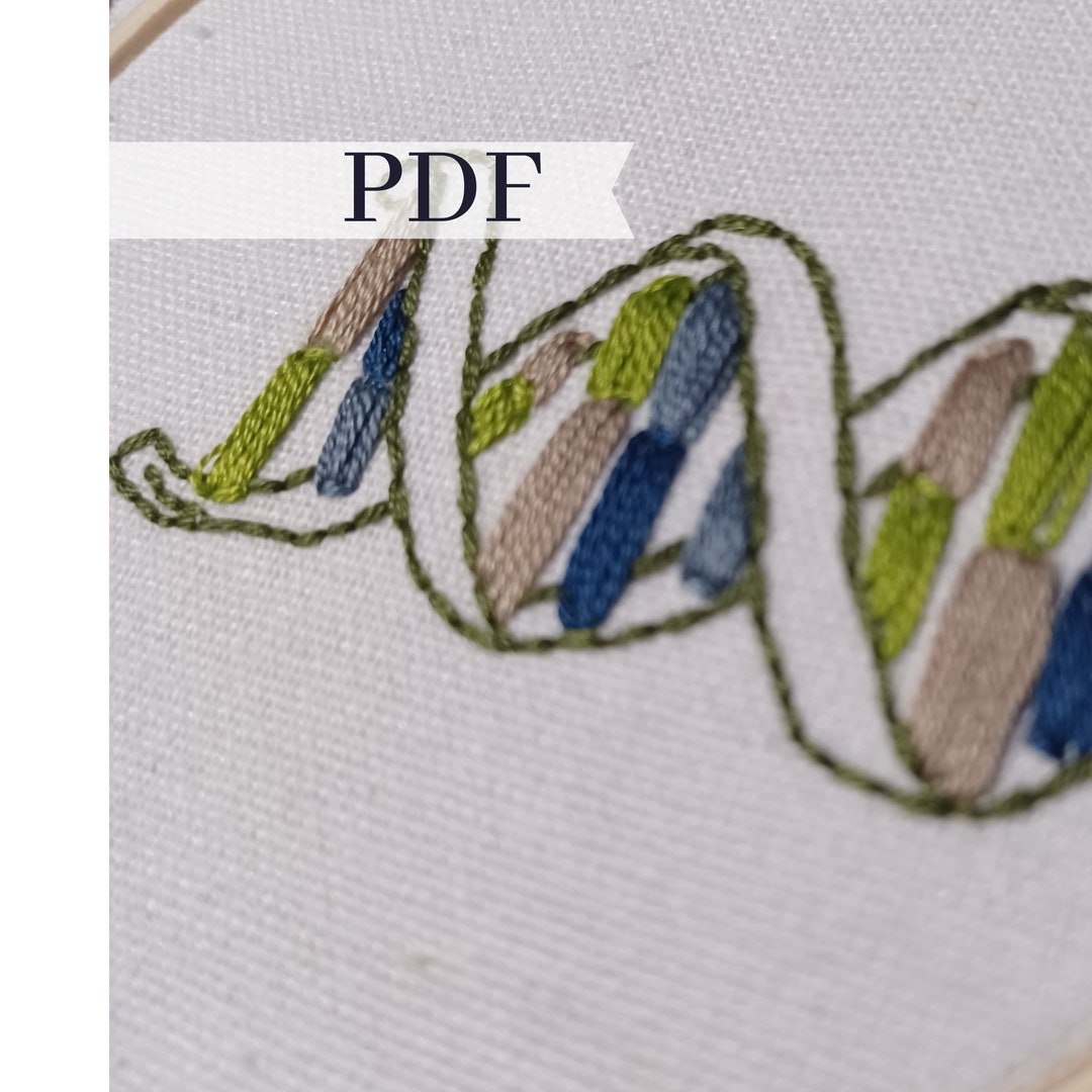 Embroidery Digital Pattern DNA, Biology - Etsy