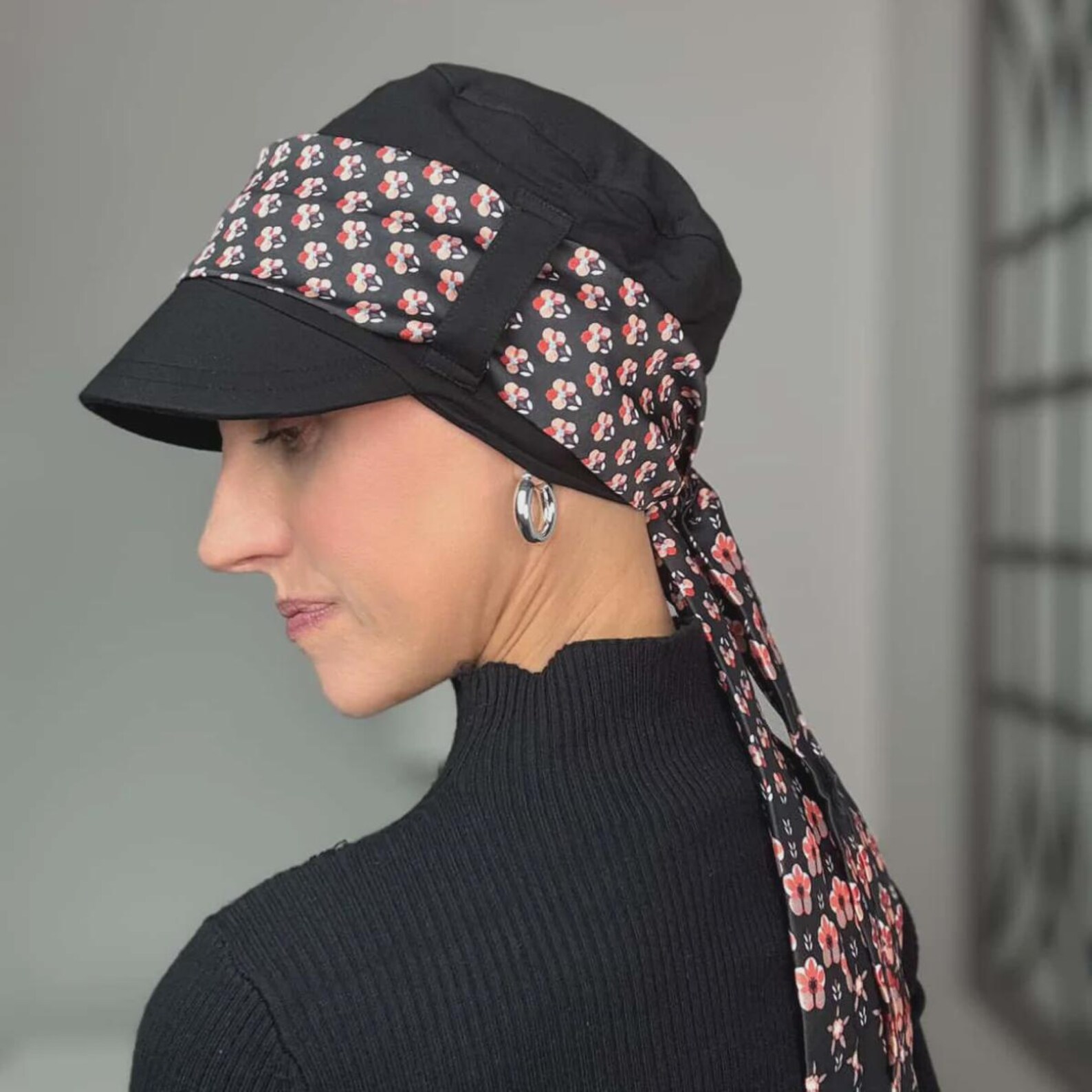 Summer Chemo Headwear, Italian Print Scarf, UPF 50+ Sun Protection Hat ...