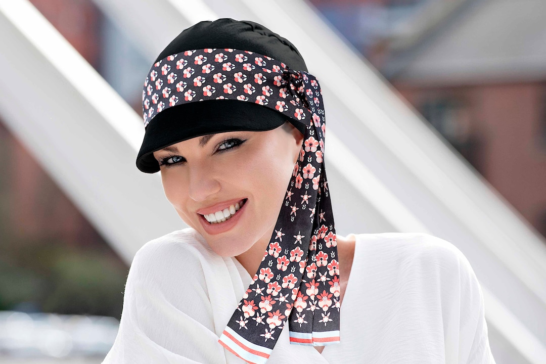 Summer Chemo Headwear, Italian Print Scarf, UPF 50+ Sun Protection Hat ...