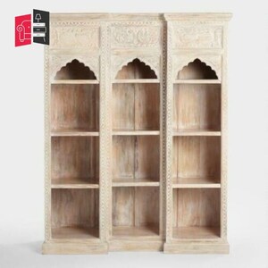 Hand Carved Mehrab Indian Carved Bookshelf Arch Window - Etsy
