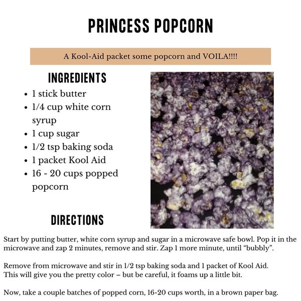 Princess Popcorn - Etsy