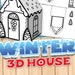 Winter 3D House, 3D House, Holiday House, Digital Download, Printable ...