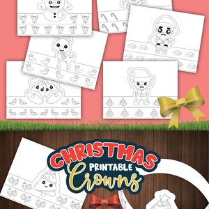 Christmas Crowns Craft, Instant Download, Digital Download, Christmas ...
