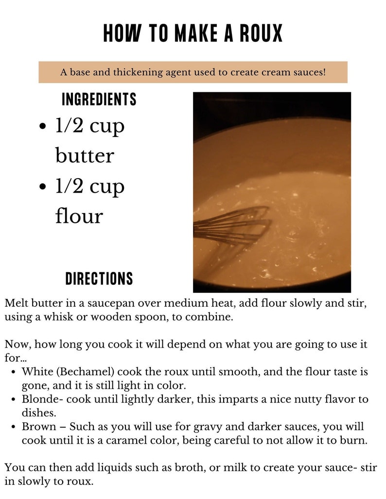 How to Make A Roux - Etsy