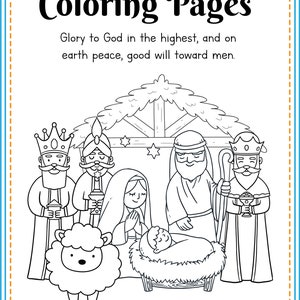 Christmas Nativity Set for Kids, Instant Download, Christmas Workbook ...