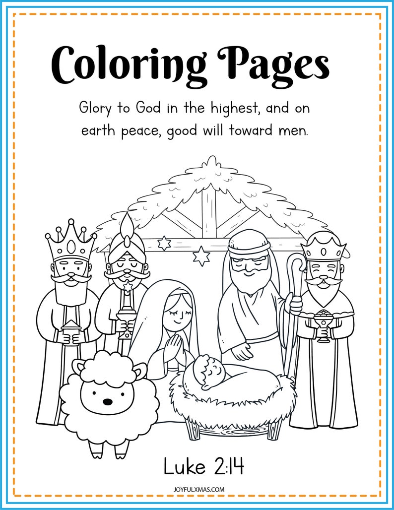 Christmas Nativity Set for Kids, Instant Download, Christmas Workbook ...