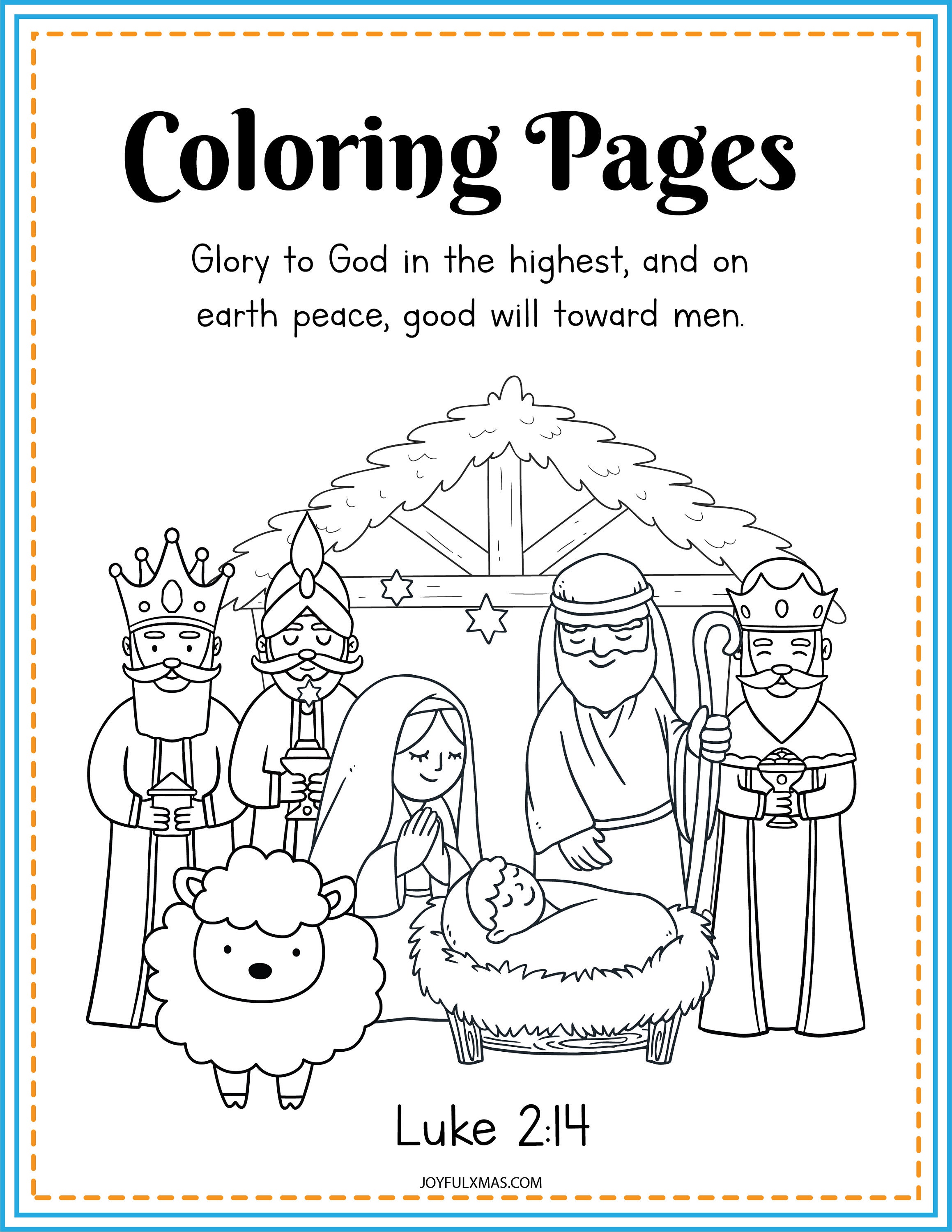 Christmas Nativity Set for Kids, Instant Download, Christmas Workbook ...