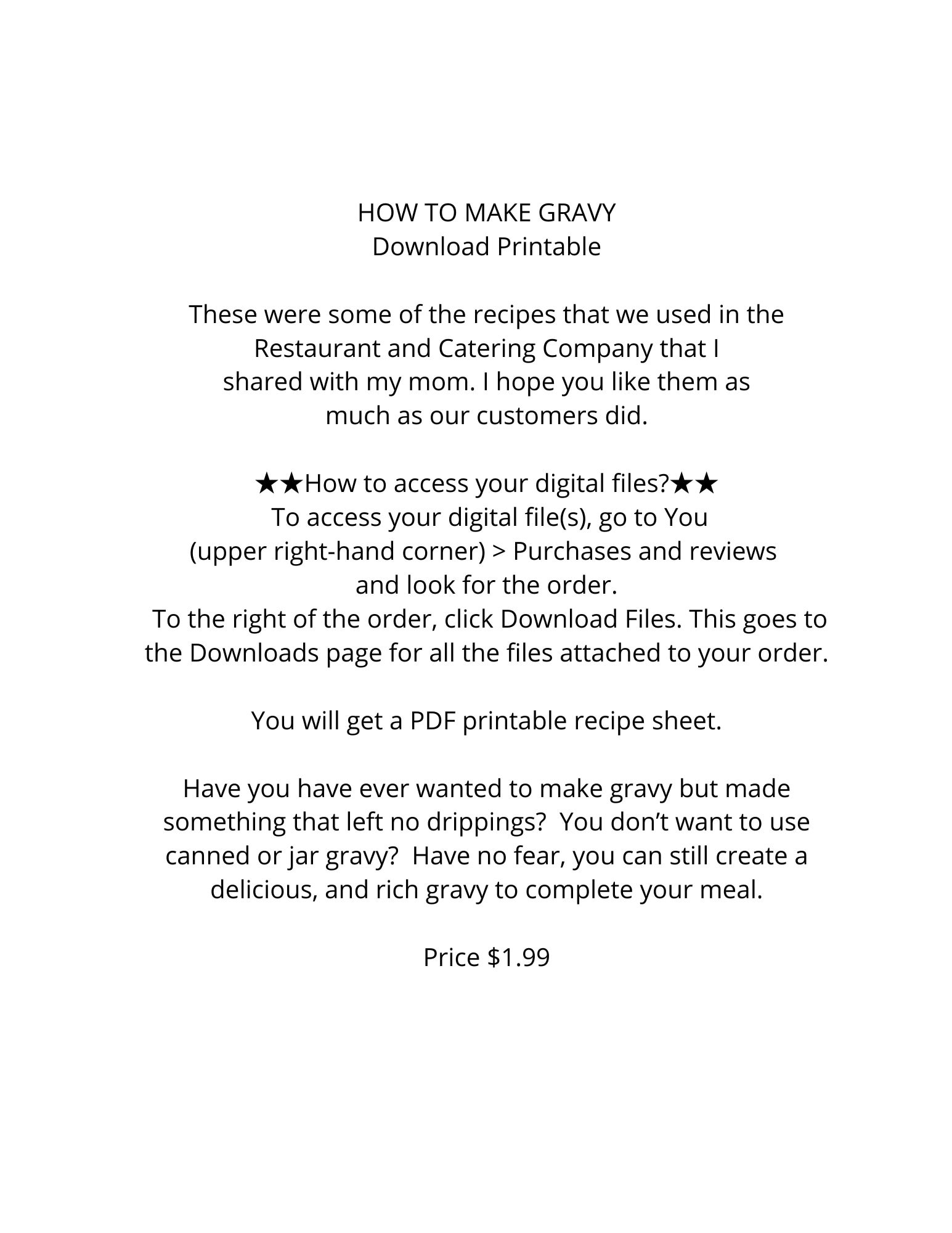 How to Make Gravy - Etsy