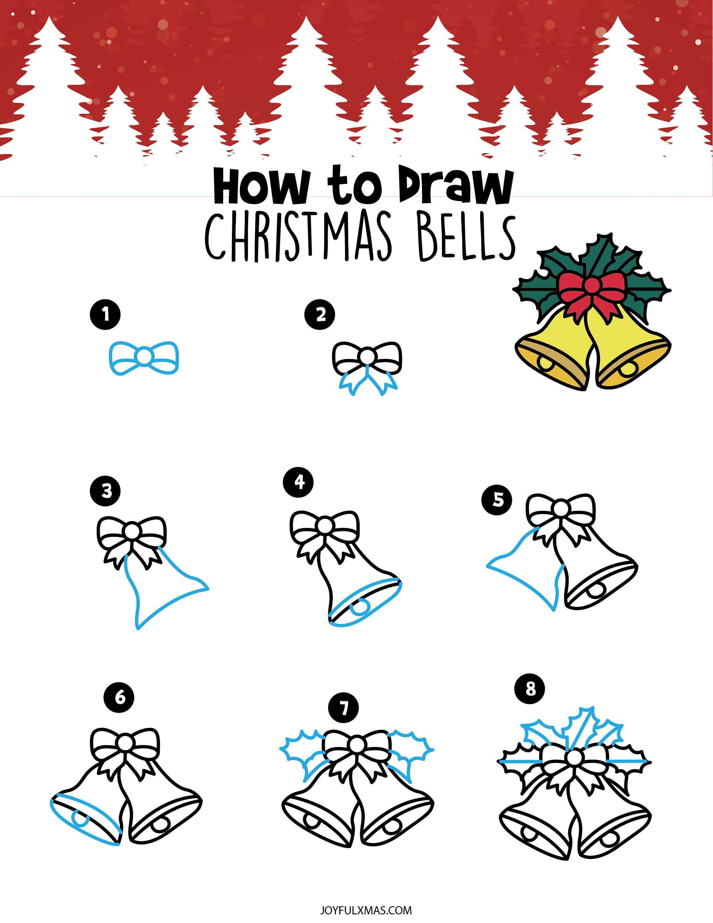 Easy Christmas Drawings for Kids, Digital Download, Instant Download ...