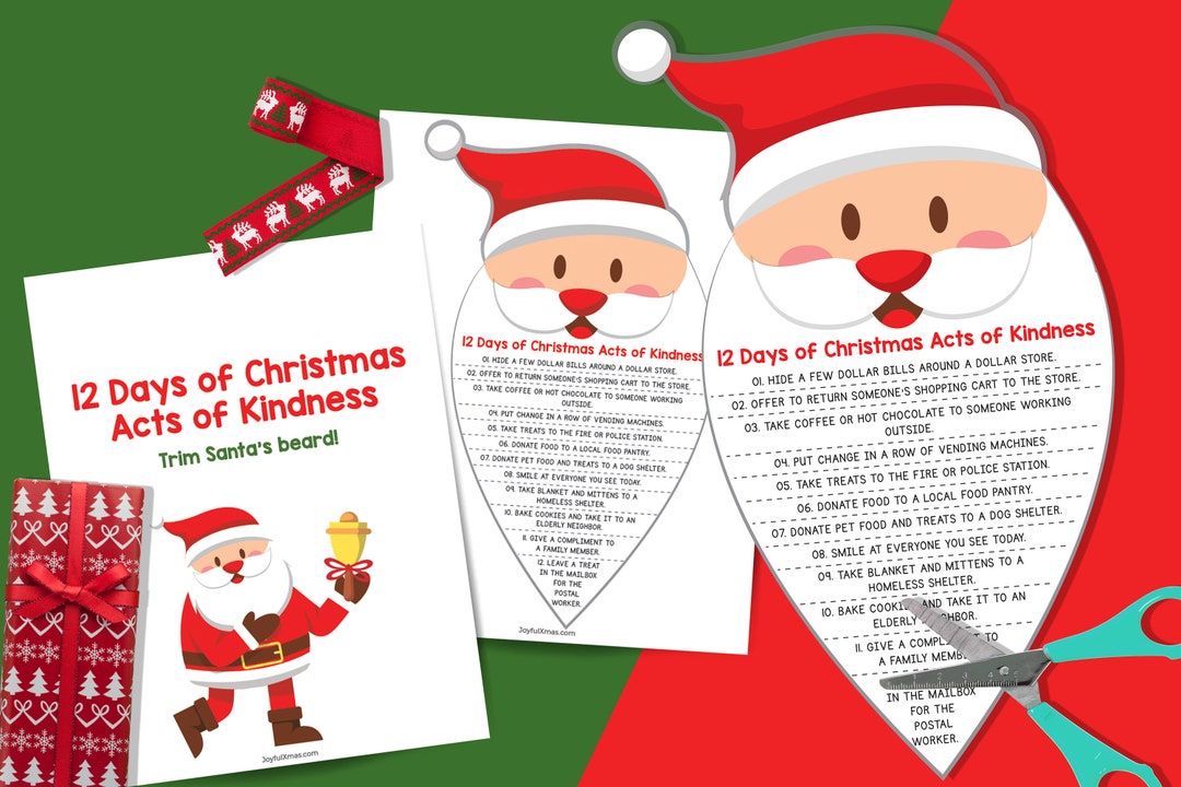 Christmas Acts of Kindness, Instant Download, Digital Download ...