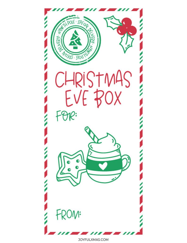 Christmas Eve Box Ideas, Christmas Printables, Digital Download ...